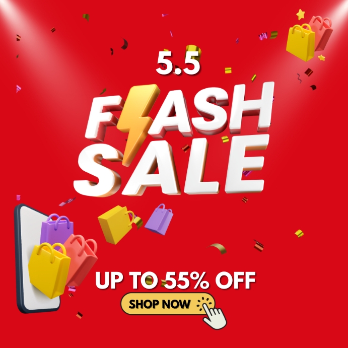 Plantilla de flash sale retail template | PosterMyWall