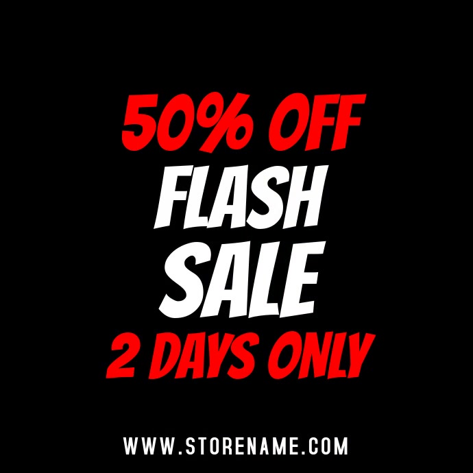 Flash Sale Retail Video Template | PosterMyWall