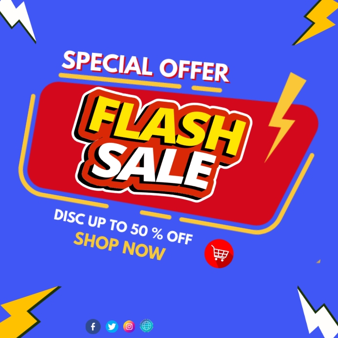 Flash sale retro Template | PosterMyWall