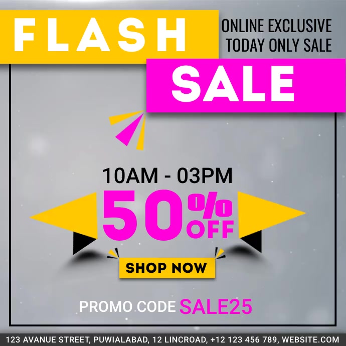 flash sale video Template | PosterMyWall