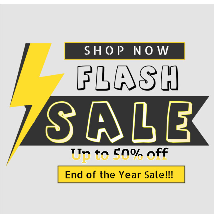 Flash Sale With 50% off Template | PosterMyWall