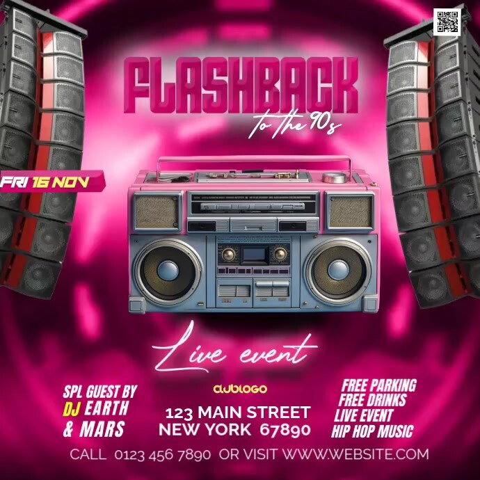 Flashback to the 90s Templat | PosterMyWall