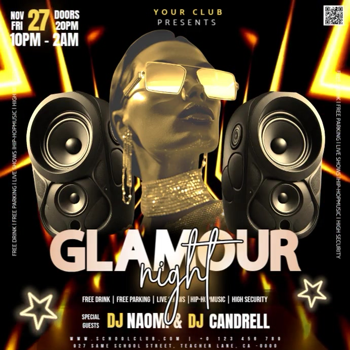 Flashy Club Party Event Ad Design Template | PosterMyWall