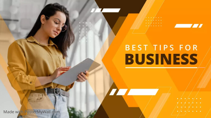 Flat abstract business youtube thumbnail Template | PosterMyWall