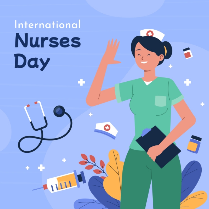 Flat national nurses day illustration Template | PosterMyWall