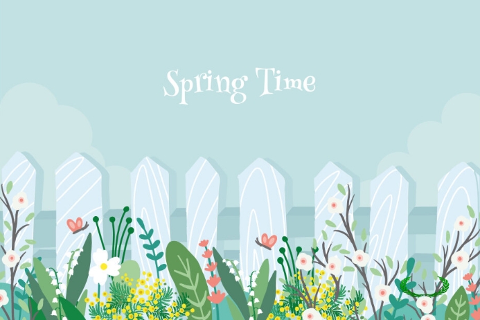 Flat spring background design Template | PosterMyWall