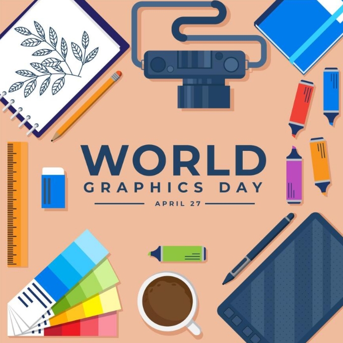 flat world graphics day illustration Template | PosterMyWall
