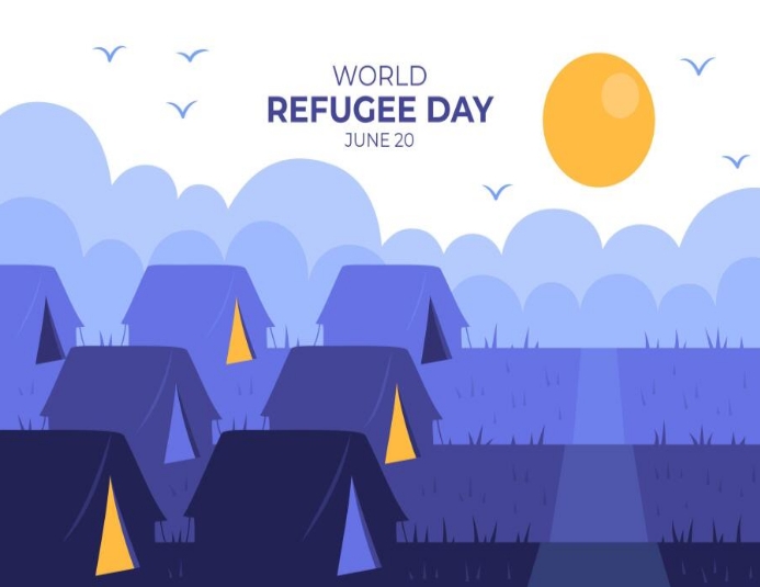 Flat world refugee day illustration Template | PosterMyWall
