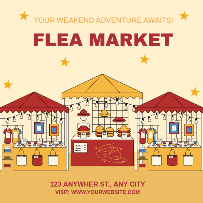 Flea Market Ad Template | PosterMyWall