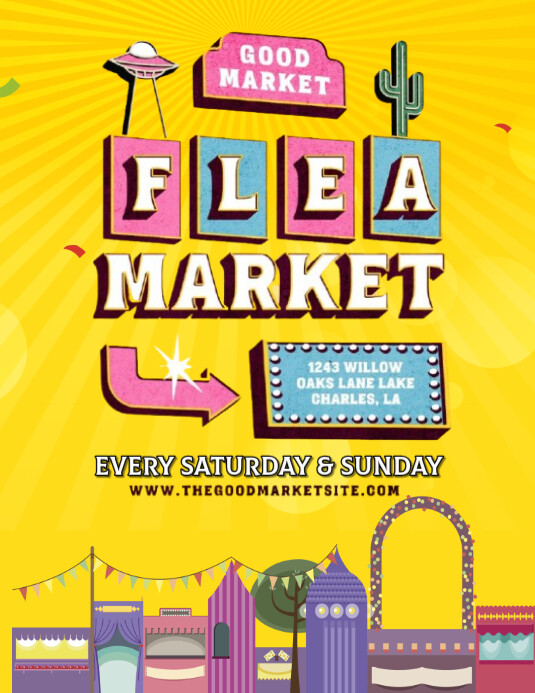 Plantilla de FLEA MARKET FLYER | PosterMyWall