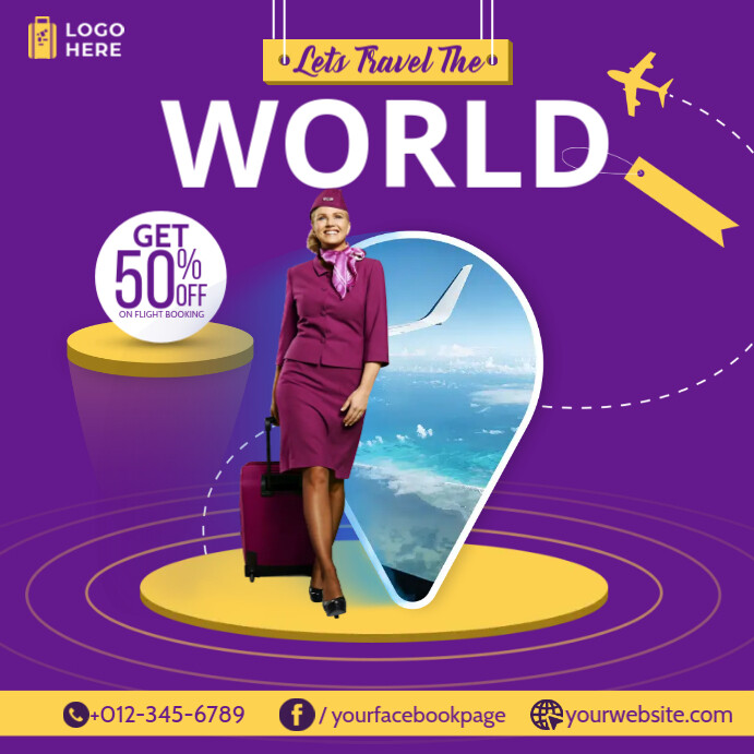 Flight Attendant Template | PosterMyWall