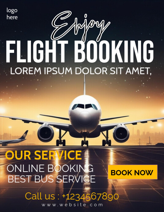 Copy of flight booking poster | PosterMyWall