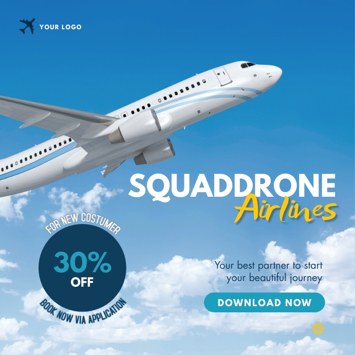 Flight Ticket Template | PosterMyWall