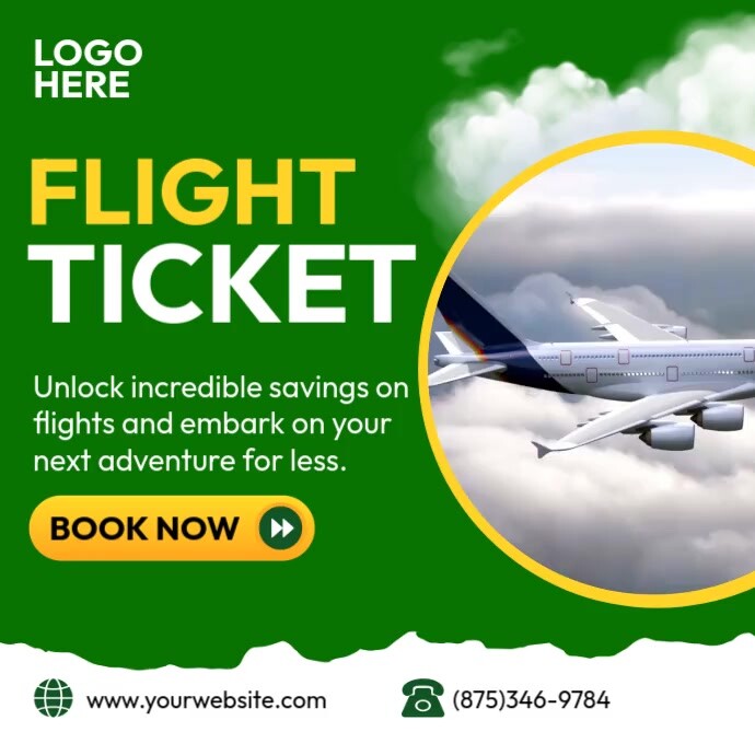 Flight Ticket Template | PosterMyWall