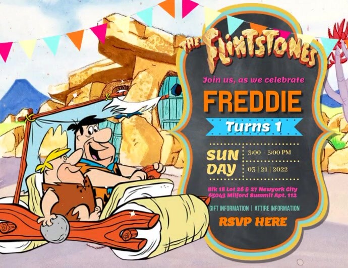Flintstones Template | PosterMyWall