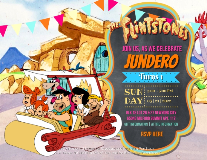 Flintstones Template | PosterMyWall