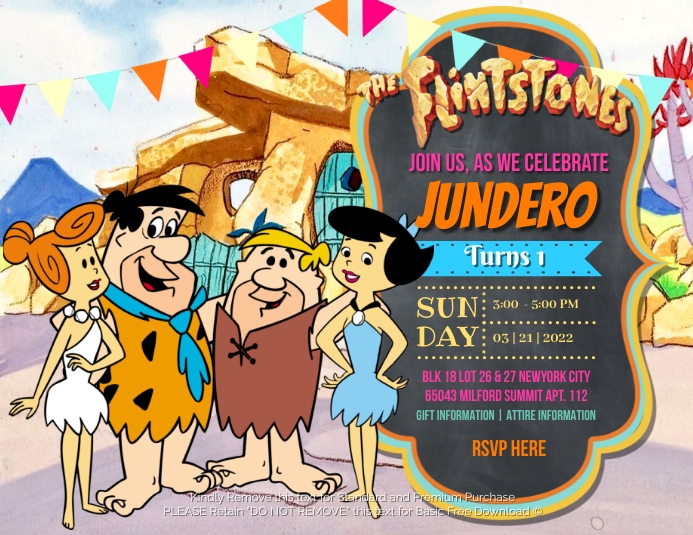 Flintstones Template | PosterMyWall