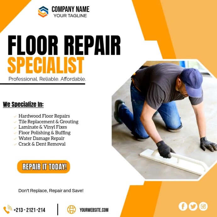 floor repair services Template | PosterMyWall