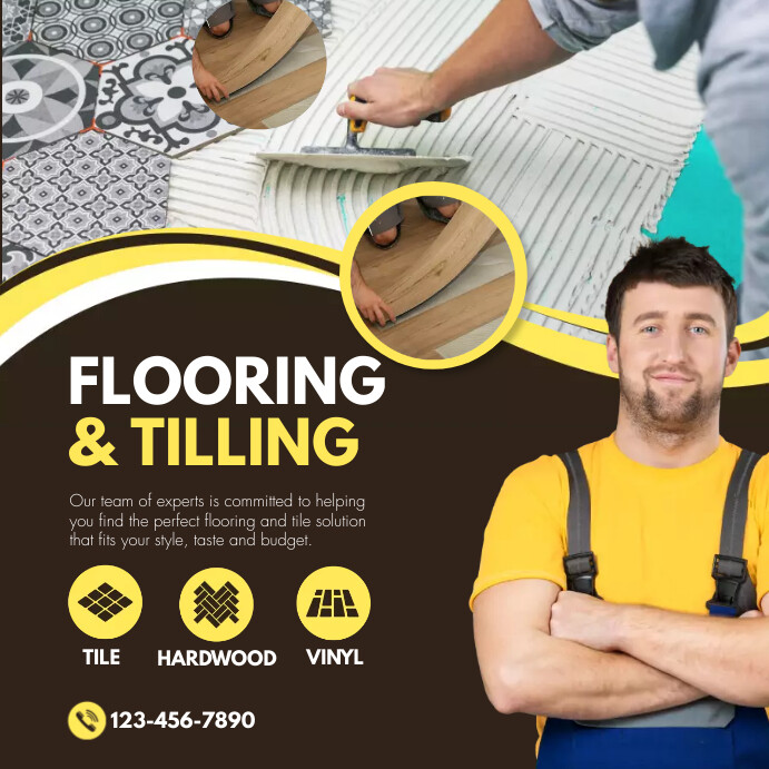FLOORING & TILLING SERVICES Template | PosterMyWall