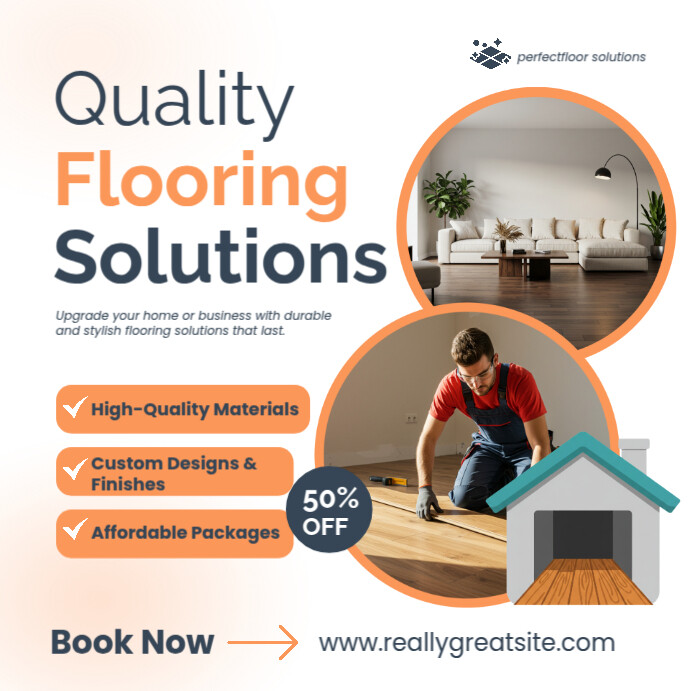 Copy of Flooring Services Poster Template – Professional Home & Office ...