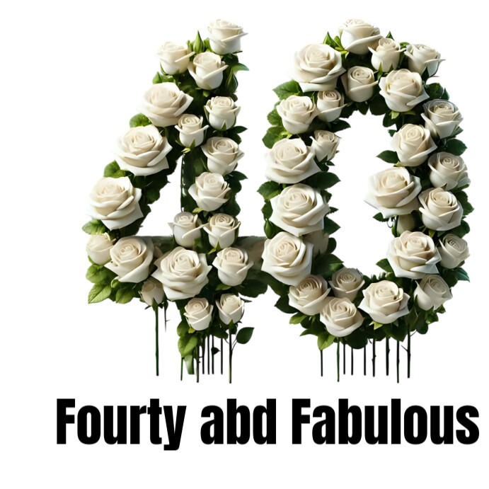Copy of Floral 40th Birthday Instagram Post | PosterMyWall