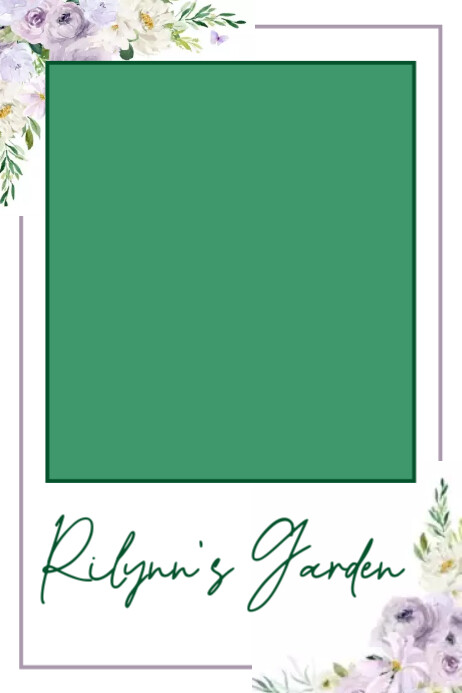 Szablon Floral 4x6 Photo Frame Template | PosterMyWall