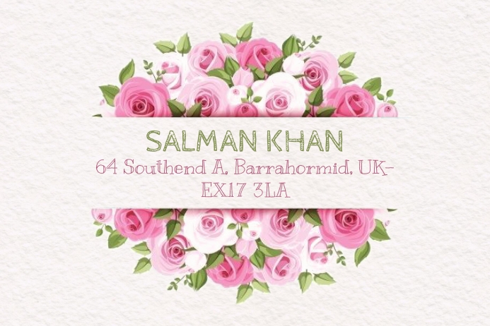Plantilla de Floral address label design template | PosterMyWall