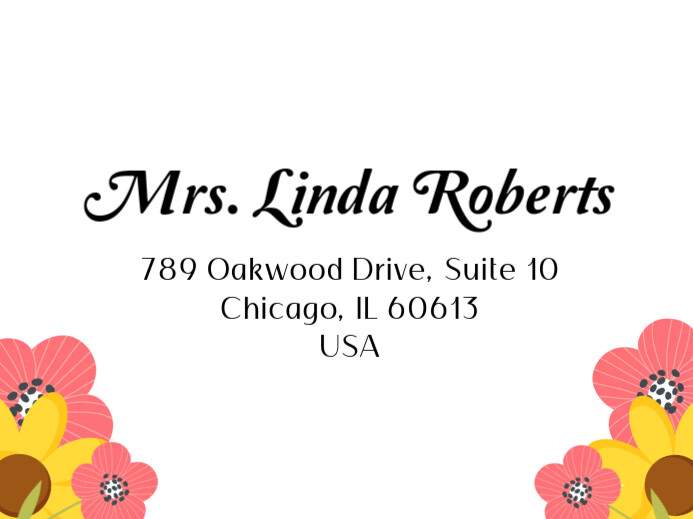 Floral Address Label Yard Sign Template | PosterMyWall