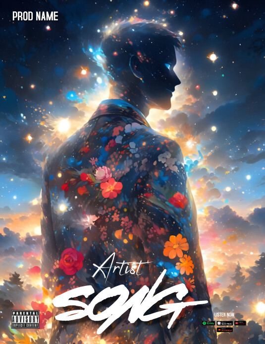 Plantilla de Floral Album Music Song Cover Flyer (us Lette | PosterMyWall