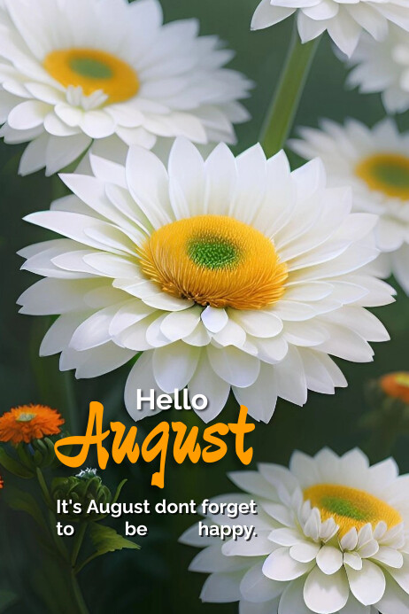 Floral August Banner 4' × 6' Template | PosterMyWall