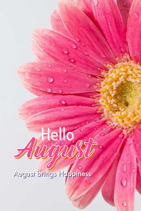 Floral August Banner 4' × 6' Template | PosterMyWall