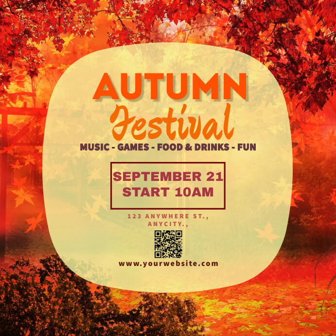Copy of Floral Autumn Festival Pos Instagram | PosterMyWall