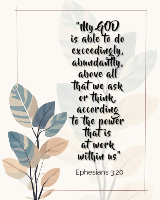 Floral Bible Verse Instagram Portrait Template | PosterMyWall