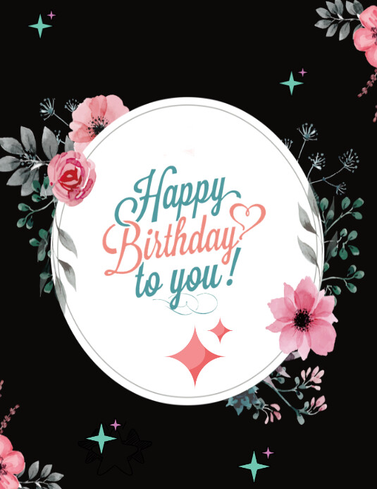 Modèle Floral Bliss Birthday Card" "Color Splash Happy Birthday ...