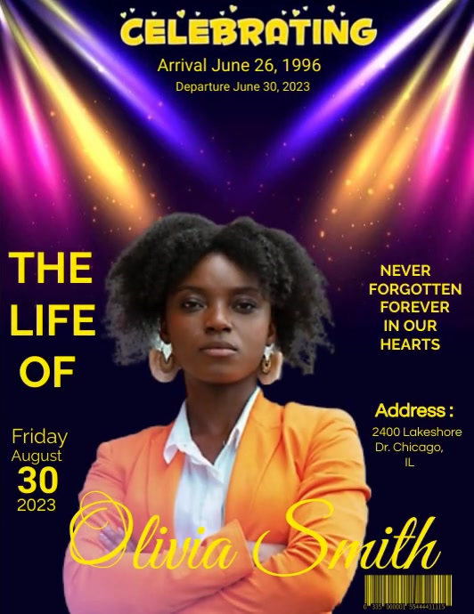 Copy of Floral Celebrating Life Flyer , a celebration | PosterMyWall