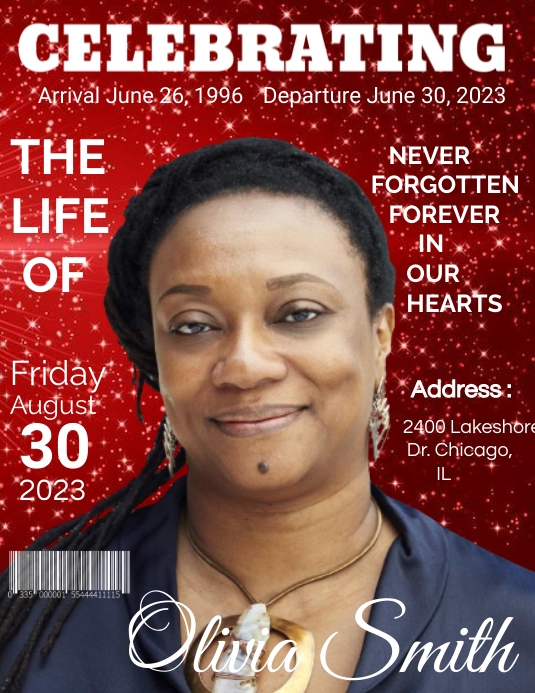 Copy of Floral Celebrating Life Flyer , a celebration | PosterMyWall