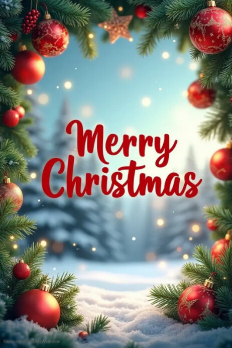 Floral Christmas Card Template Poster | PosterMyWall