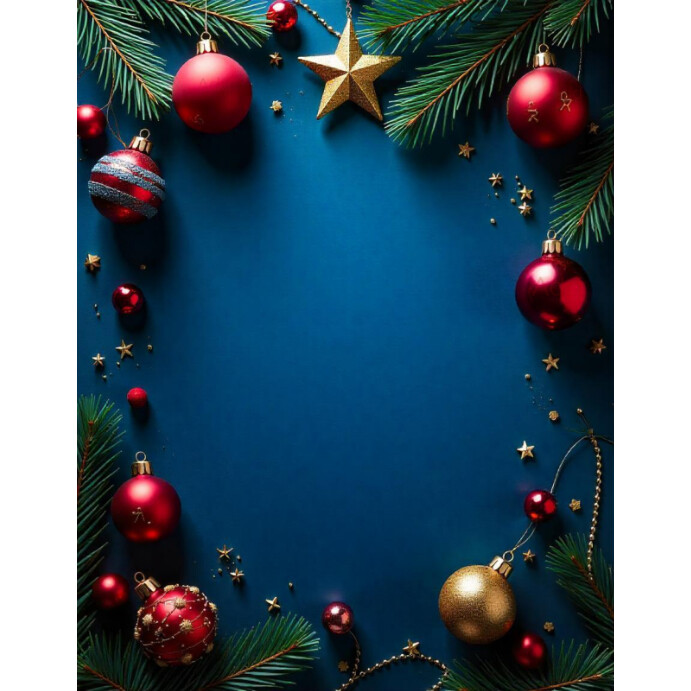 Floral Christmas Greetings Background Template Instagram Post ...