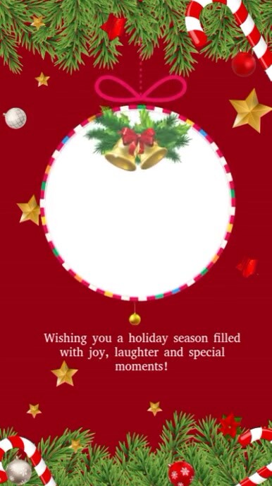 Copy of Floral Christmas Greetings Digital Display (9:16) | PosterMyWall