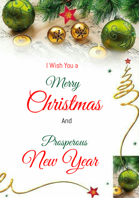 Floral Christmas W A4 Template | PosterMyWall