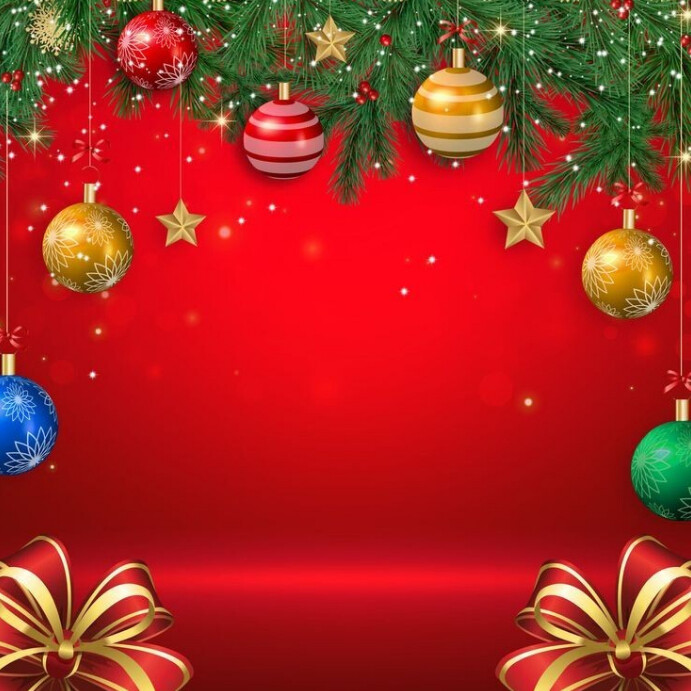 Floral Christmas Wallpaper Background Instagram Post Template ...