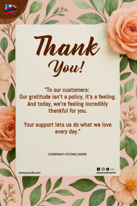 Floral Customer Appreciation Template Poster | PosterMyWall