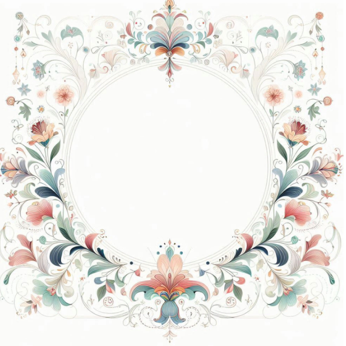 Plantilla de Floral decorative white background | PosterMyWall