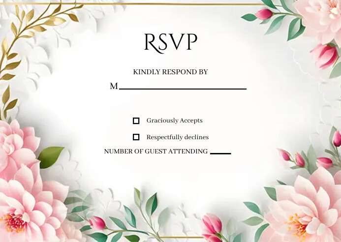 Copy of Floral Elegant RSVP CARD (1) | PosterMyWall