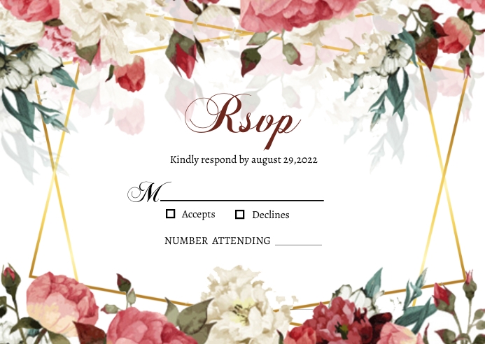 Floral Elegant RSVP CARD (1) Template | PosterMyWall