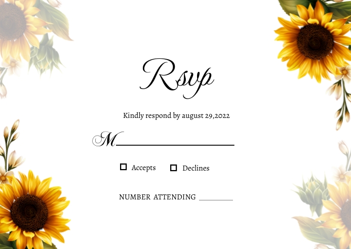 Copy of Floral Elegant RSVP CARD (4) | PosterMyWall