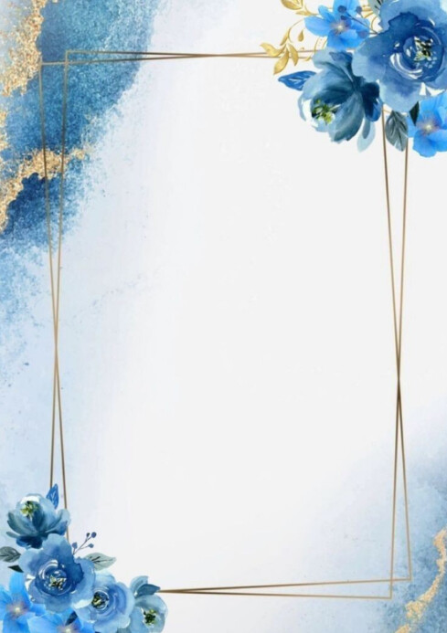 Floral Elegant Wedding Card Frame A4 Template | PosterMyWall