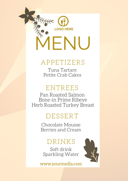 Floral Floral Menu A2 Template | PosterMyWall