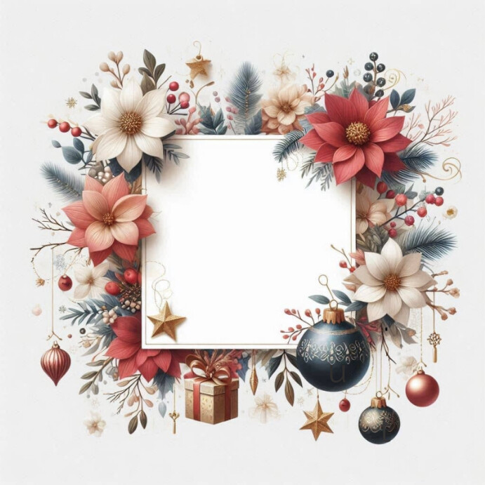 Floral flowers design frame Template | PosterMyWall