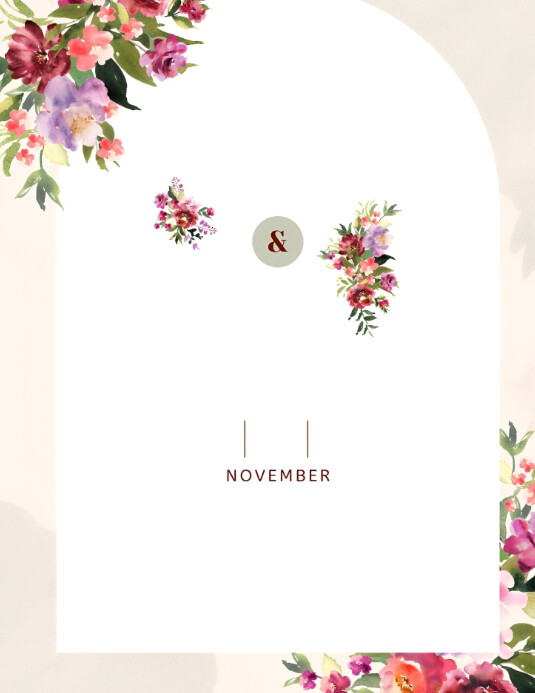 Floral Flyer Wedding and Birthday templates | PosterMyWall